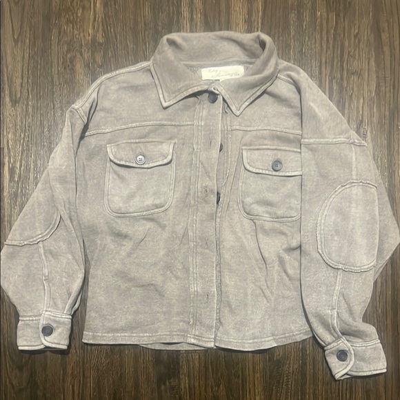 Vintage Havana | Tops | Vintage Havanagray Buttonup Jacket | Poshmark